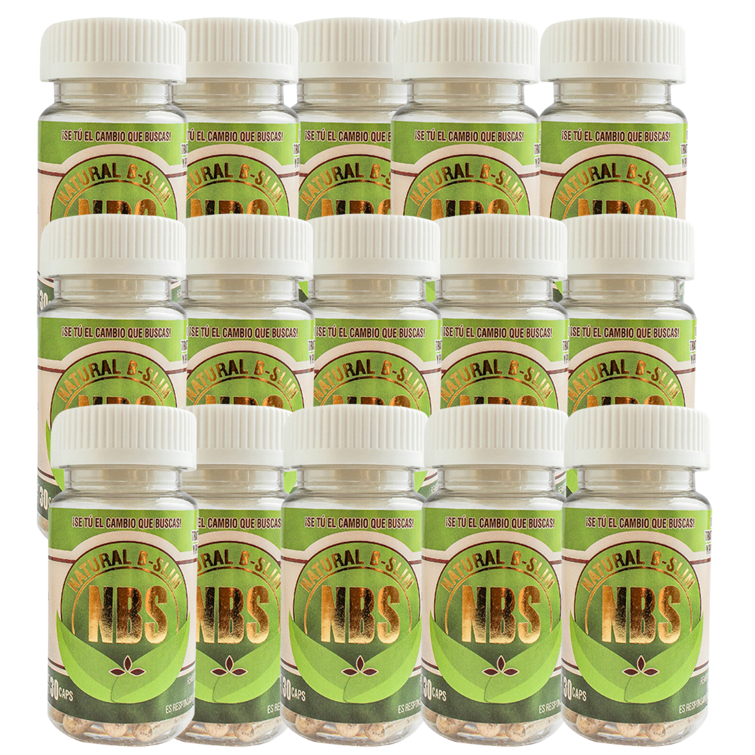 15 Frascos Pastillas Natural B Slim - NBS - EIRA Nature