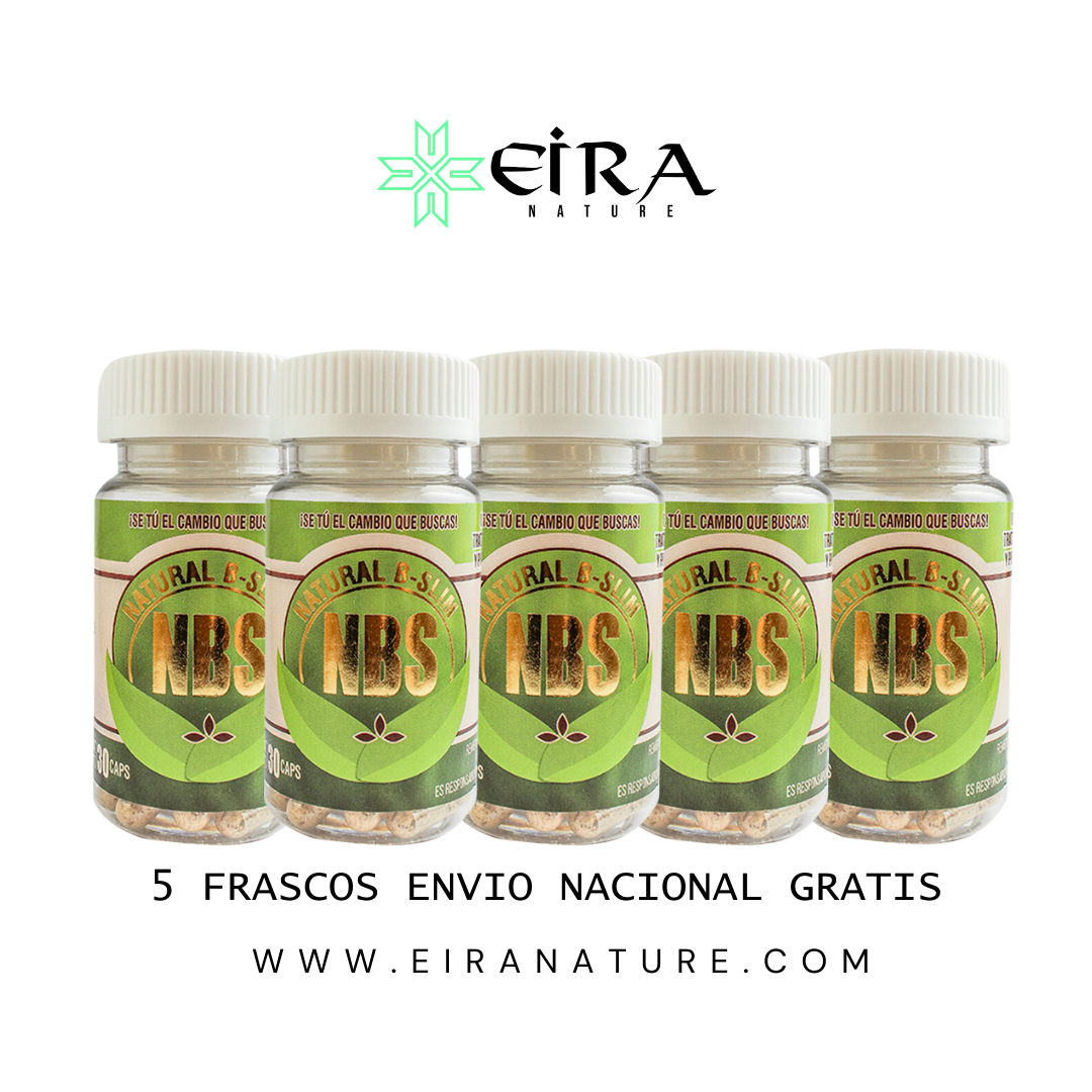 5 Frascos Pastillas NBS - Natural B Slim - EIRA Nature